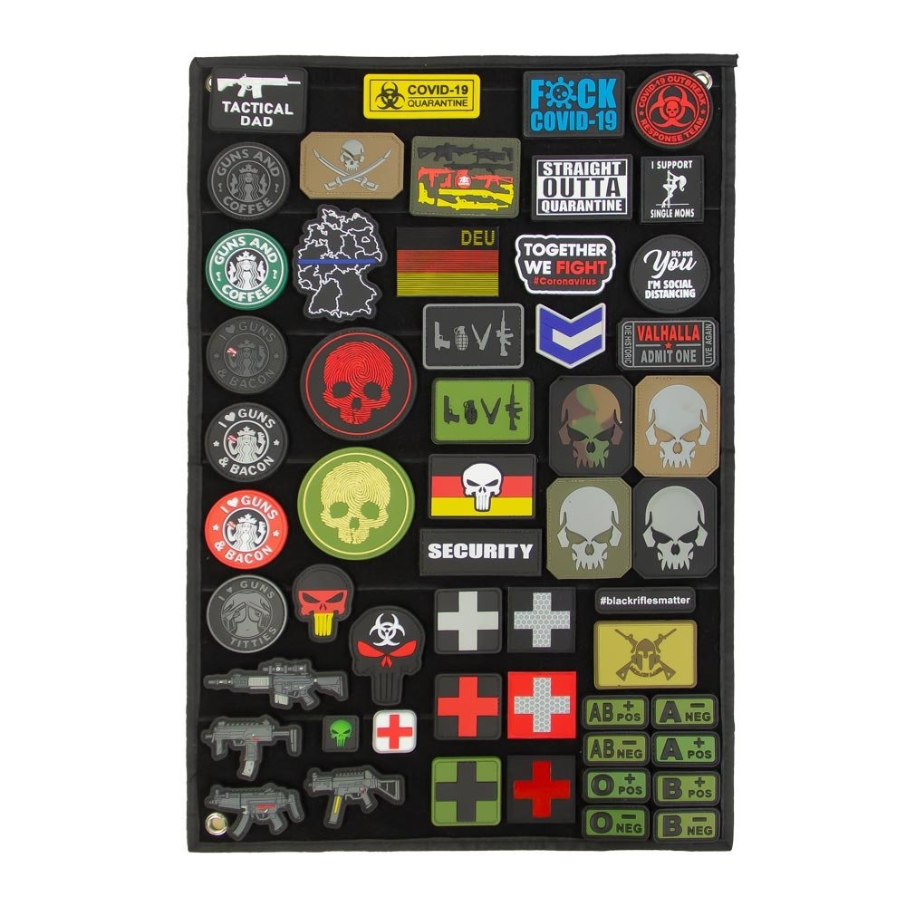 VELCRO nástěnka na nášivky panel patchboard černý světle hnědý olivový ...